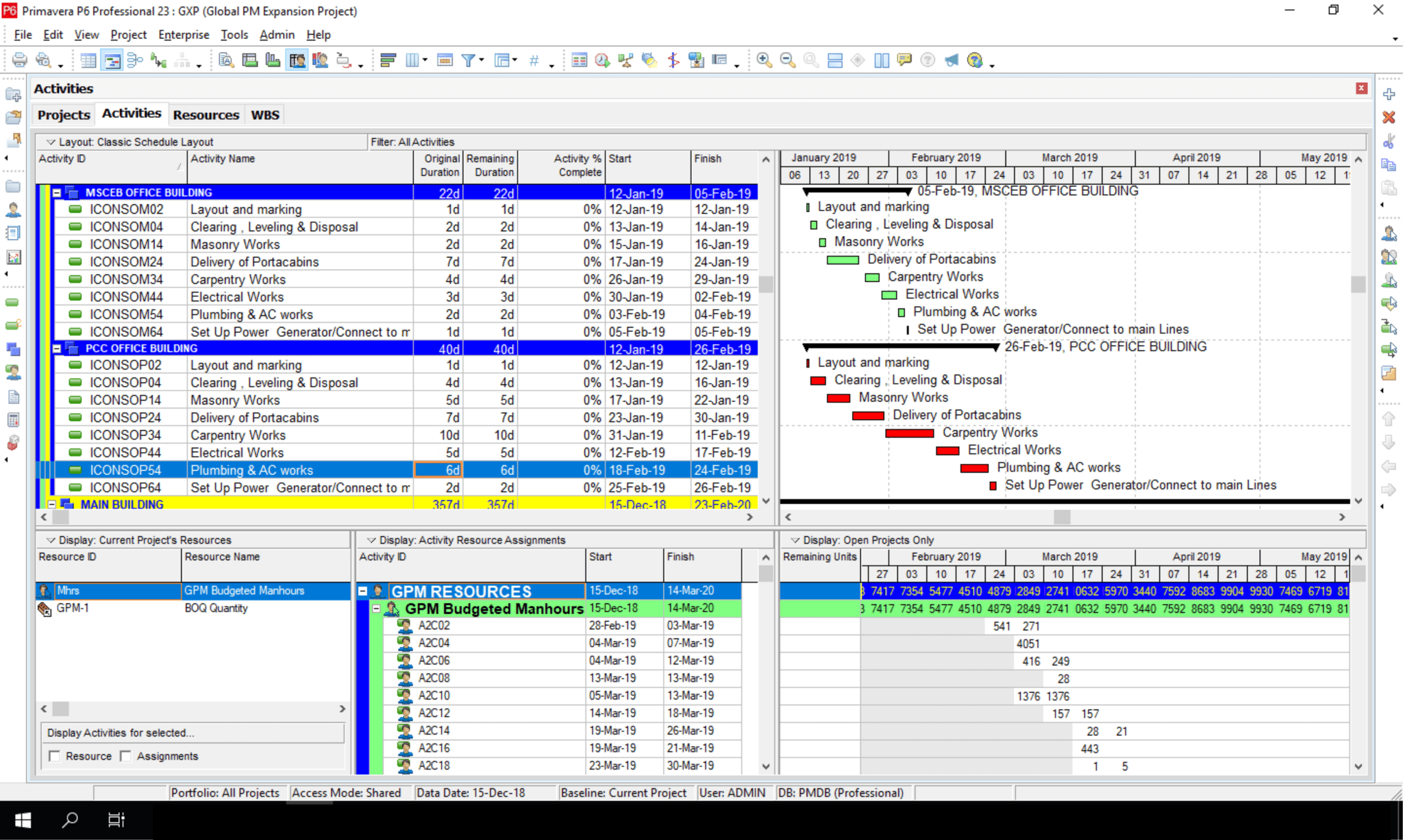 Primavera P6 Professional Software