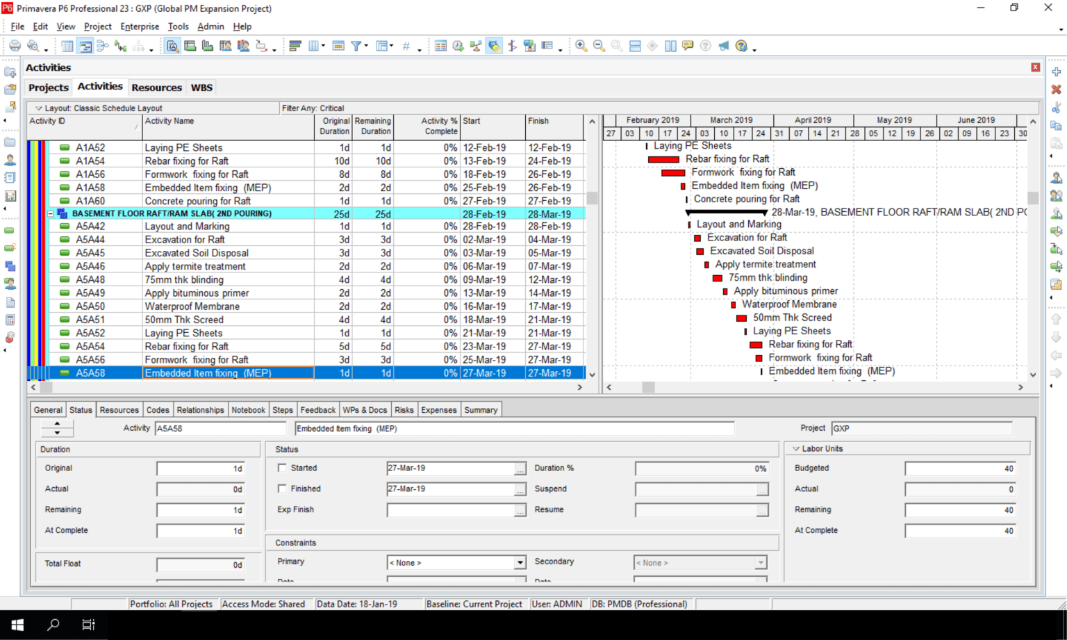 Primavera P6 Professional Software